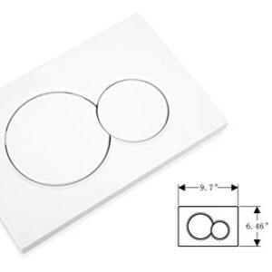 Dual-Flush Actuator Plate for Concealed Cisterns Alpine White Compatible with Geberit 115.770.11.5