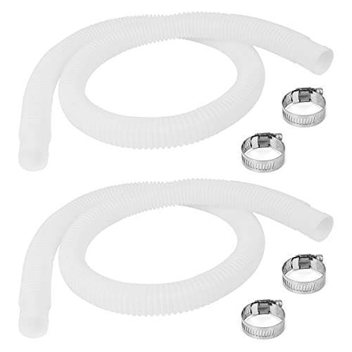 Pool Pump Replacement Hose for Intex - 1.25" Diameter Accessory 59" Long (2 Pack)