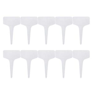 delicate 200pcs t shaped flowerpot label plastic insert sheets bonsai pot recognizer gardening plant tag for home shop white