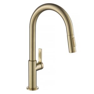 kraus kpf-2820sfacb oletto single handle pull-down kitchen faucet, 17 inch, antique champagne bronze