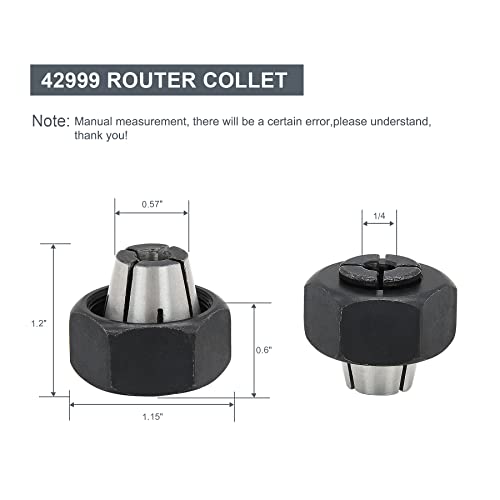 Thaekuns 42999 1/4-Inch Router Collet Fits for PORTER CABLE models,Delta, B&D