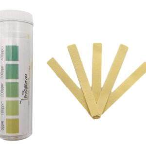 FryOilSaver Co, Restaurant Sanitizer Test Kit, Quat Sanitizer Strips and Chlorine Strip Testing Kit, 0-200ppm Quat Strips and 0-400ppm Chlorine Strips, 2 x Vial of 100 Strips