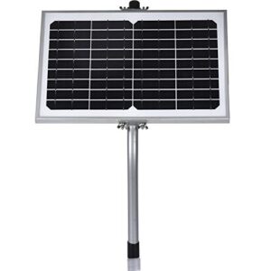 suner power 10 watt solar panel powered charger kit + + tubular mount bracket for automatic gate opener, electrical fence, etc