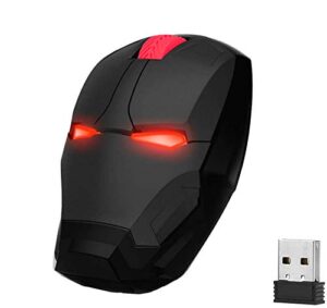 wfb ergonomic wireless computer mouse for kids, 2.4 g portable noiseless mouse optical mice with usb receiver for notebook pc laptop computer mac book (black)