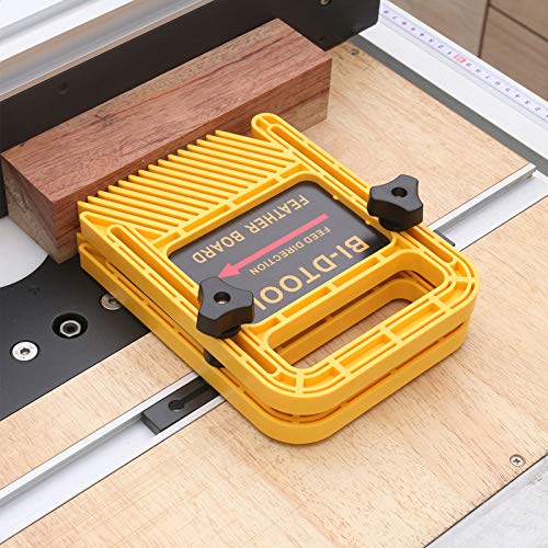 BI-DTOOL Featherboards, Adjustable Woodworking Safety Device Feather-Loc for Table Saws Band Saws Router Tables Fences Woodworking Tools, 6.3 Inch Extended Table Saw Featherboard Pack of 2