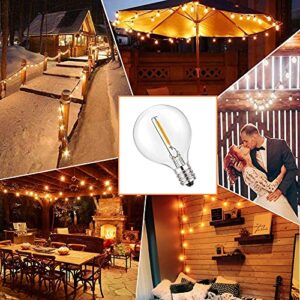 VMANOO Outdoor String Lights 25Ft Globe Patio Lighting G40 LED Bulbs Waterproof for Outside Yard Gazebo Party Wedding Porch Garden Bistro Pergola Backyard Deck Hanging Indoor Balcony Decor Lights