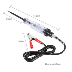 Car Voltage Tester, Non-Contact Dual Range Voltage Current Tester Pen for Standard and Low Voltage, Auto 6V 12V 24V DC Car Truck Voltage Circuit Tester Car Test VoltMet Long Probe Pen Light Bulb