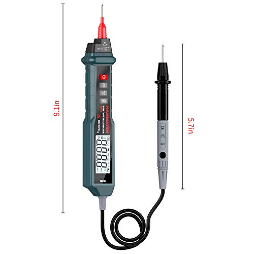 Pen Type Digital Multimeter, Electrical Tester with NCV,AC/DC Voltmeter Ammeter Ohmmeter, Resistance, Live Line Digital Testers with Backlit and Flashlight