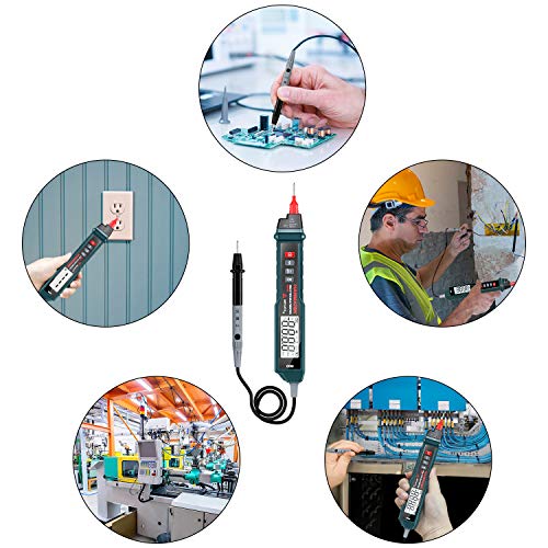 Pen Type Digital Multimeter, Electrical Tester with NCV,AC/DC Voltmeter Ammeter Ohmmeter, Resistance, Live Line Digital Testers with Backlit and Flashlight