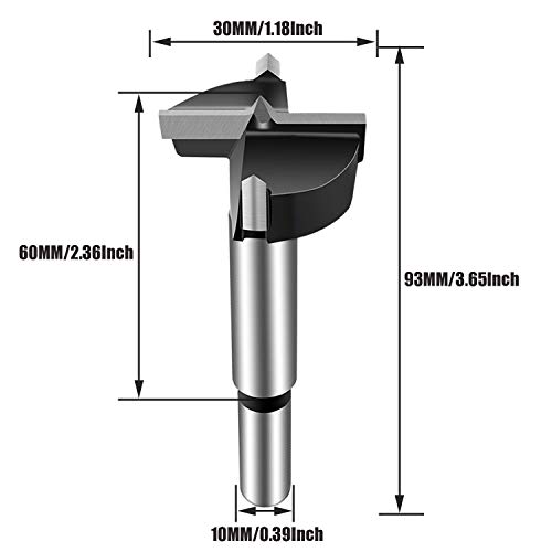 Forstner Drill Bit,30mm Woodworking Hole Saw Wood Cutter(30MM-1PCS)