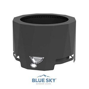 Blue Sky Outdoor Living NHL Colorado Avalanche 24” Steel Peak Patio Smokeless Fire Pit, Firewood and/or Wood Pellet Burning