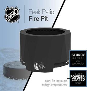 Blue Sky Outdoor Living NHL Colorado Avalanche 24” Steel Peak Patio Smokeless Fire Pit, Firewood and/or Wood Pellet Burning