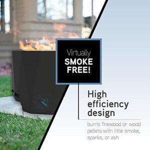 Blue Sky Outdoor Living NHL Colorado Avalanche 24” Steel Peak Patio Smokeless Fire Pit, Firewood and/or Wood Pellet Burning