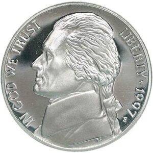 1997 s jefferson nickel proof