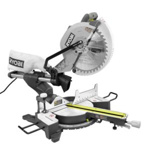 ryobi 12" sliding compound miter saw with led