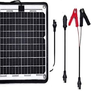 SolarEnz Trolling Motor Battery Charger 10W 24VBattery Charger Trickle Solar Charger, Travel Trailer, Boats、RV & Marine Solar Panel, Monitoring Buoys Self Regulating-No Experience Plug & Play Design