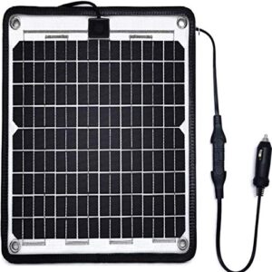 SolarEnz Trolling Motor Battery Charger 10W 24VBattery Charger Trickle Solar Charger, Travel Trailer, Boats、RV & Marine Solar Panel, Monitoring Buoys Self Regulating-No Experience Plug & Play Design