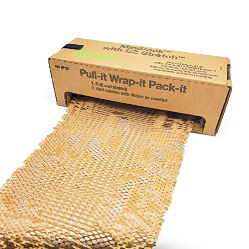 IDL Packaging HexcelWrap Cushioning Kraft Paper 15.25" x 300' in Self-Dispensed Box – Eco-Friendly Honeycomb Alternative to Bubble Wrap – Innovative Packing Paper Roll for Shipping and Moving