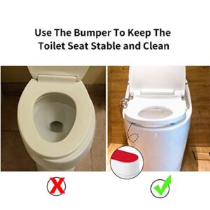 Bidet Toilet Seat Bumper for Bidet with Strong Adhesive, Toilet Seat Bumper Replacement Kit, Toilet Seat Sticking Buffer Attachment for Use with Bidets - 4 PCS