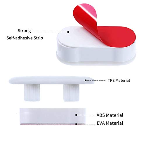 Bidet Toilet Seat Bumper for Bidet with Strong Adhesive, Toilet Seat Bumper Replacement Kit, Toilet Seat Sticking Buffer Attachment for Use with Bidets - 4 PCS