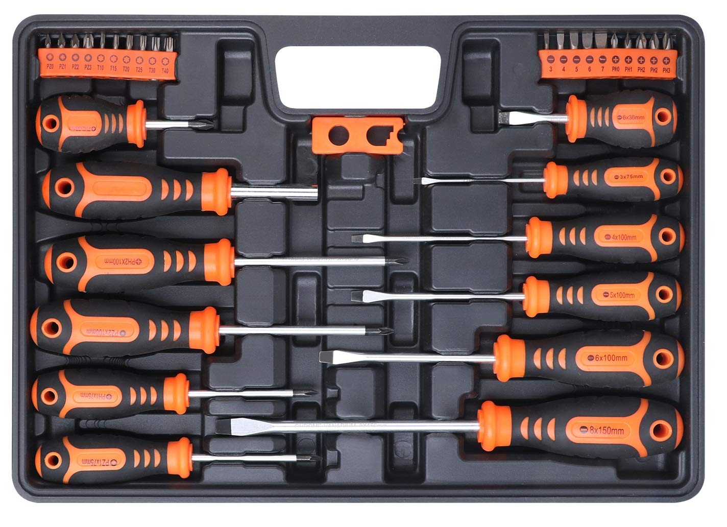 HORUSDY 33-Piece Magnetic Screwdrivers Set with Case, Includs Phillips, Slotted, Pozidriv, Torx