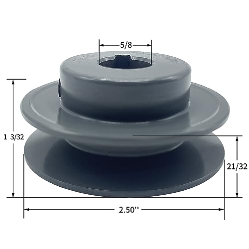 CMFG AK25-5/8 Bored-to-Size V Belt Sheaves 2.55" OD, 5/8" Bore,Cast Iron, AK Pulley, Single Groove for"4L" or"A" Belt