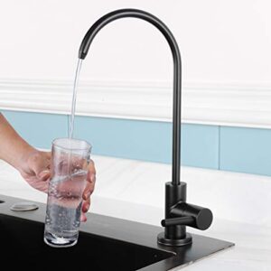 YOYMIZOO Black Drinking Water Faucet Stainless Steel Kitchen Bar Sink Water Filter Faucet Brushed Nickel Finish Commercial Water Faucet