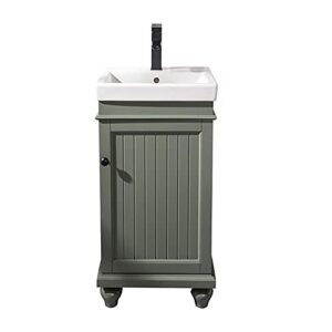 legion furniture indoor home decorative bathroom/washroom/kitchen 18" pewter green sink vanity