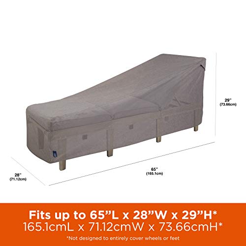 MODERN LEISURE 3006 Garrison Waterproof Outdoor Chaise Lounge (65 W x 28 D x 29 H inches) Heather Gray, Patio Furniture Cover