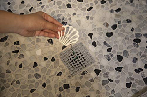 DrainWig Shower Drain Protectors, As Seen on Shark Tank, Disposable Hair Catchers, Ocean, Pack of 12