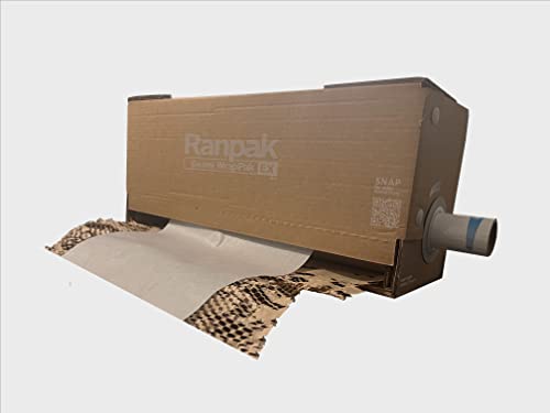 Ranpak WrapPak Ex 750 feet expandable honeycomb cushion wrap, recyclable packing paper, eco-friendly kraft paper cushioning, made in USA