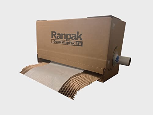 Ranpak WrapPak Ex 750 feet expandable honeycomb cushion wrap, recyclable packing paper, eco-friendly kraft paper cushioning, made in USA