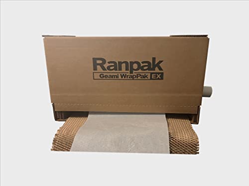 Ranpak WrapPak Ex 750 feet expandable honeycomb cushion wrap, recyclable packing paper, eco-friendly kraft paper cushioning, made in USA