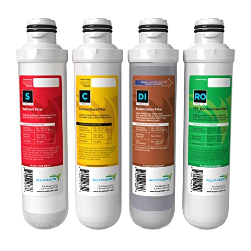 Twist-In Replacement Pack Cartridges, 75 GPD Membrane, Sediment, Carbon & Deionization