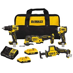 dewalt dck489d2 atomic 20v max brushless lithium-ion cordless 4-tool combo kit (2 ah)