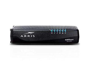 arris surfboard sbv3202 docsis 3.0 cable modem, certified for xfinity internet & voice (black) (renewed)