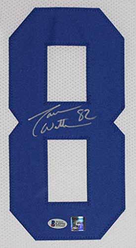 Jason Witten Autographed White Dallas Jersey - Beautifully Matted and Framed - Hand Signed By Witten and Certified Authentic by Beckett - Includes Certificate of Authenticity