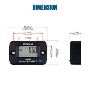 Runleader Digital Vibration Activated Hour Meter Gauge,Maintenance Reminders,Suitable for Any Gas or Diesel Engines,Works on Lawn Mower Generator Compressor High Pressure Washer