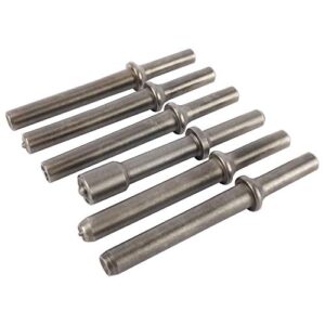 YaeCCC 7 Pcs Heavy Duty Smoothing Pneumatic Air Rivet Hammer Tools Steel Air Hammer Chisel Pneumatic Hammer for Hollow Solid Half-hollow Rivet