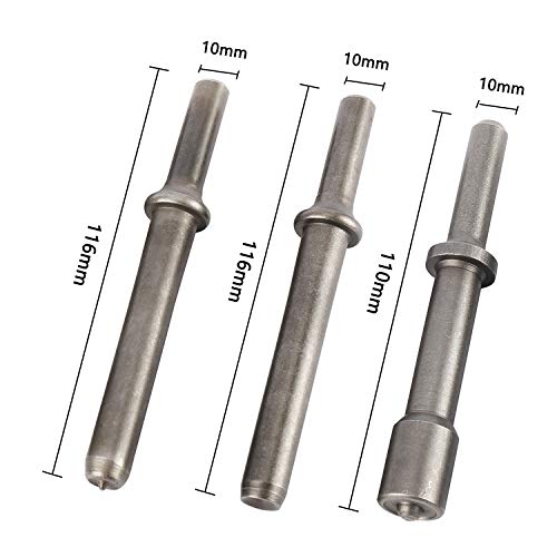 YaeCCC 7 Pcs Heavy Duty Smoothing Pneumatic Air Rivet Hammer Tools Steel Air Hammer Chisel Pneumatic Hammer for Hollow Solid Half-hollow Rivet