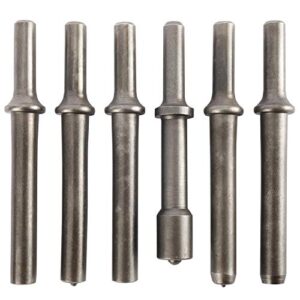 YaeCCC 7 Pcs Heavy Duty Smoothing Pneumatic Air Rivet Hammer Tools Steel Air Hammer Chisel Pneumatic Hammer for Hollow Solid Half-hollow Rivet