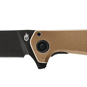 Gerber Gear Fastball Cleaver - Folding Knife with Lock Release for EDC Gear - Coyote Brown