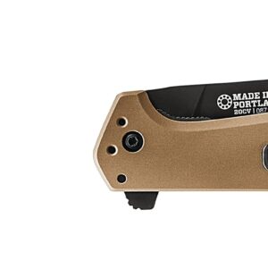 Gerber Gear Fastball Cleaver - Folding Knife with Lock Release for EDC Gear - Coyote Brown