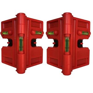 2 pack folding magnetic post level for pipe, post and beams leveling