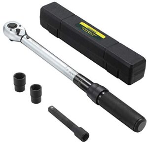 arucmin 1/2-inch drive click torque wrench (10-150 ft.-lb./13.6-203.3 nm) dual-direction adjustable torque wrench set