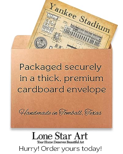 2024 Calendar - Yankee Stadium of New York Blueprints - 11x14 Unframed Calendar Art Print - Great Gift and Decor for Sports Bar and Baseball Fans Under $15