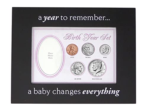 2023 - Birth Year Coin Set in Pink Baby Picture Frame Holder Collection Seller Uncirculated