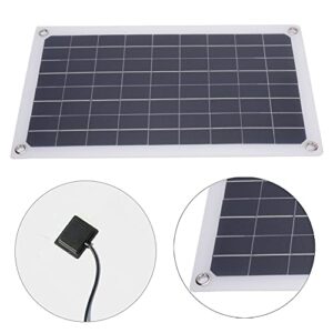 Solar Panel Charger, 20W Monocrystalline Silicon Solar Panel Charger Outdoor Solar Panel Battery USB Charger Dual DC Output for 12 Volt Battery