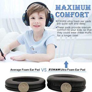 ZOHAN Kids Ear Protection 2 Pack, Hearing Protection Safety Ear Muffs for Children Have Sensory Issues, Adjustable Noise Reduction Earmuffs for Concerts, Fireworks(Nebula&Rap)