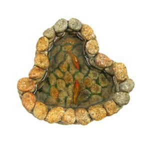 tg,llc treasure gurus miniature fairy garden stone rock koi fish pond landscape ornament dollhouse outdoor decor